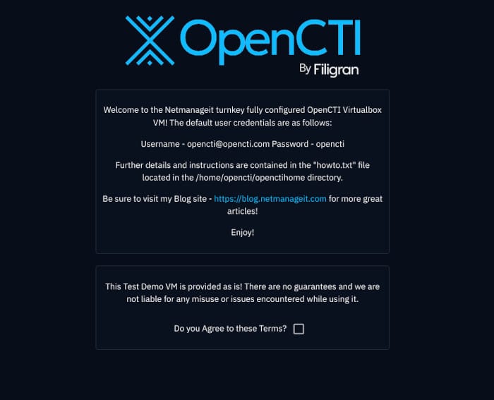 OpenCTI Turnkey VirtualBox OVA available!