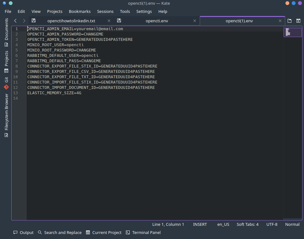 OpenCTI Install HowTo setup full installation self hosted.